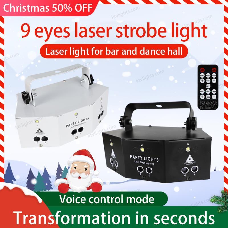 Ktvlights™ Official Retailer - new nine-eye laser strobe light